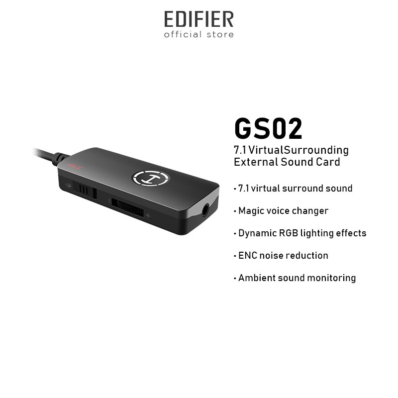 เครื่องขยายเสียง Hecate GS02 USB 7.1 การ์ดเสียงภายนอกเสมือนจริง เปลี่ยนเสียง อินพุต AUX | Shopee ...
