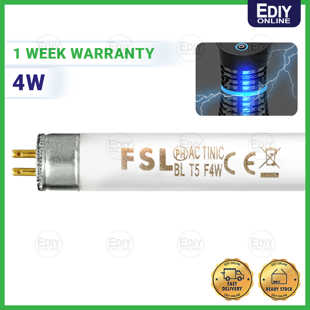 Fsl T5 แมลง Killer MOSQUITO MONEY DETECTOR UV หลอดแก้ว F4T5/BL F4T5 4W 4 วัตต์ IK365 IK610 IK505 ...