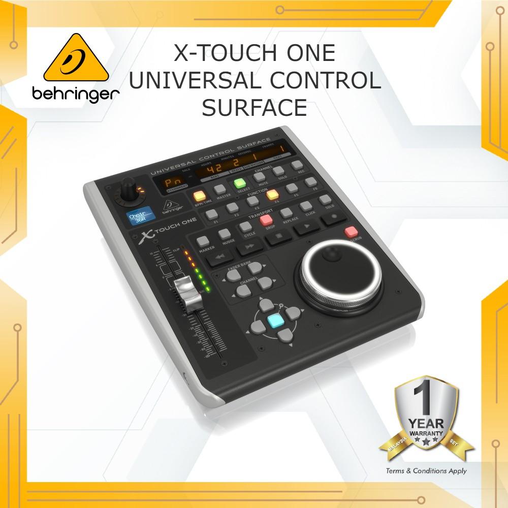 Behringer X-Touch ONE พื้นผิวควบคุมสากลพร้อม Fader มอเตอร์ที่ไวต่อสัมผัสและแถบ LCD | Shopee Thailand