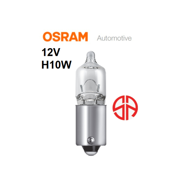 หลอดไฟสัญญาณเบรกจอดรถยนต์ 12V H10W Osram 64113 BA9s สําหรับ Mercedes ...