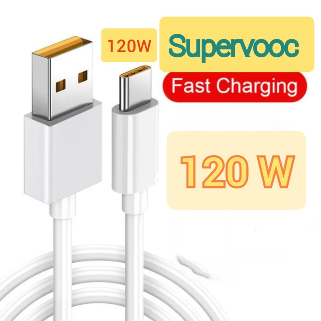 120w REALME 5A Vooc SUPERVOOC ชาร์จเร็ว MICRO USB & TYPE C & ชุดชาร์จ ...