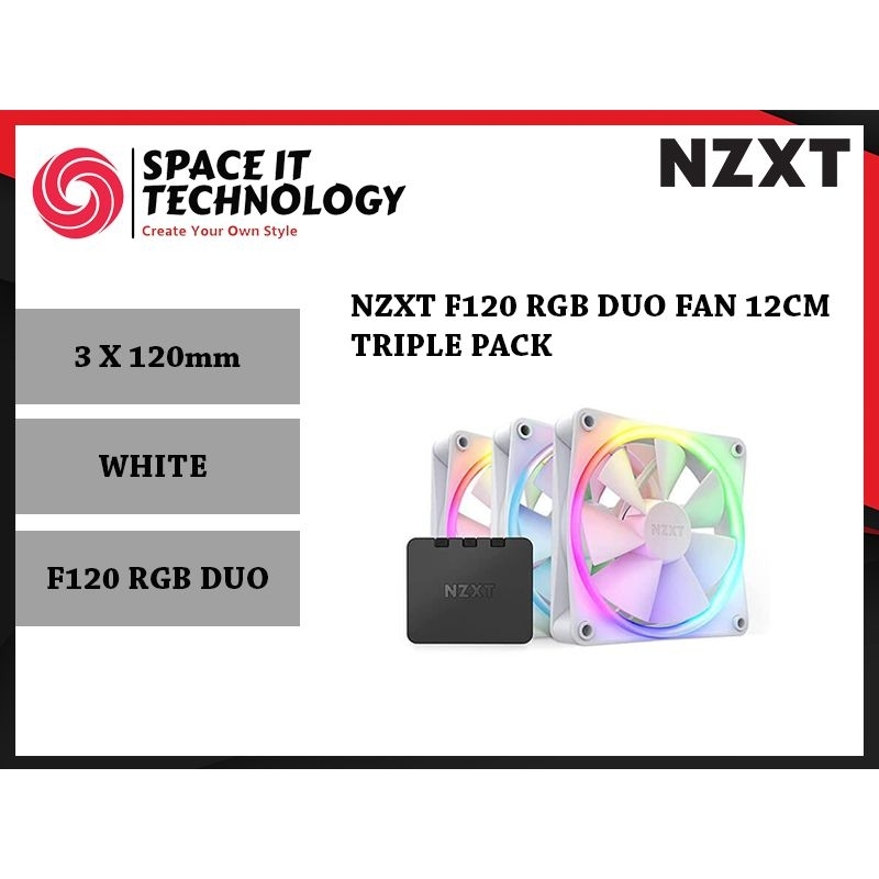 พัดลมระบายความร้อน CPU NZXT F120 RGB DUO SINGLE TRIPLE ขนาด 120 มม. ...