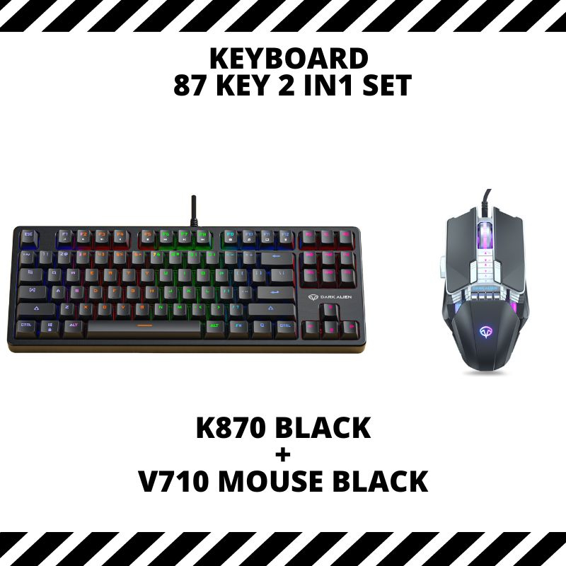 แผงคีย์บอร์ดเล่นเกม K870 Hotswap 87 คีย์ มีไฟแบ็คไลท์ RGB ถอดออกได้ | Shopee Thailand