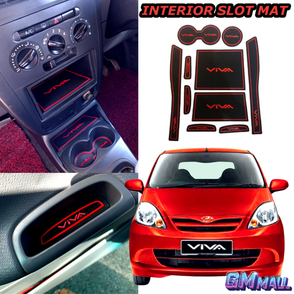 Perodua viva INTERIOR SLOT mat อุปกรณ์แดชบอร์ด Kapet Getah Pintu Kereta ...