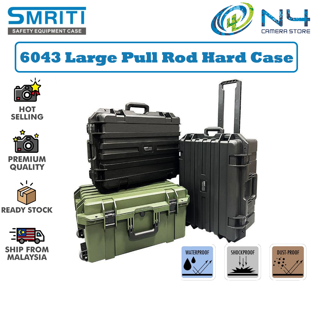 Smriti 6043 ขนาดใหญ่ดึง Rod Hard Case สําหรับกล้องและอุปกรณ์เสริมพร้อม ...