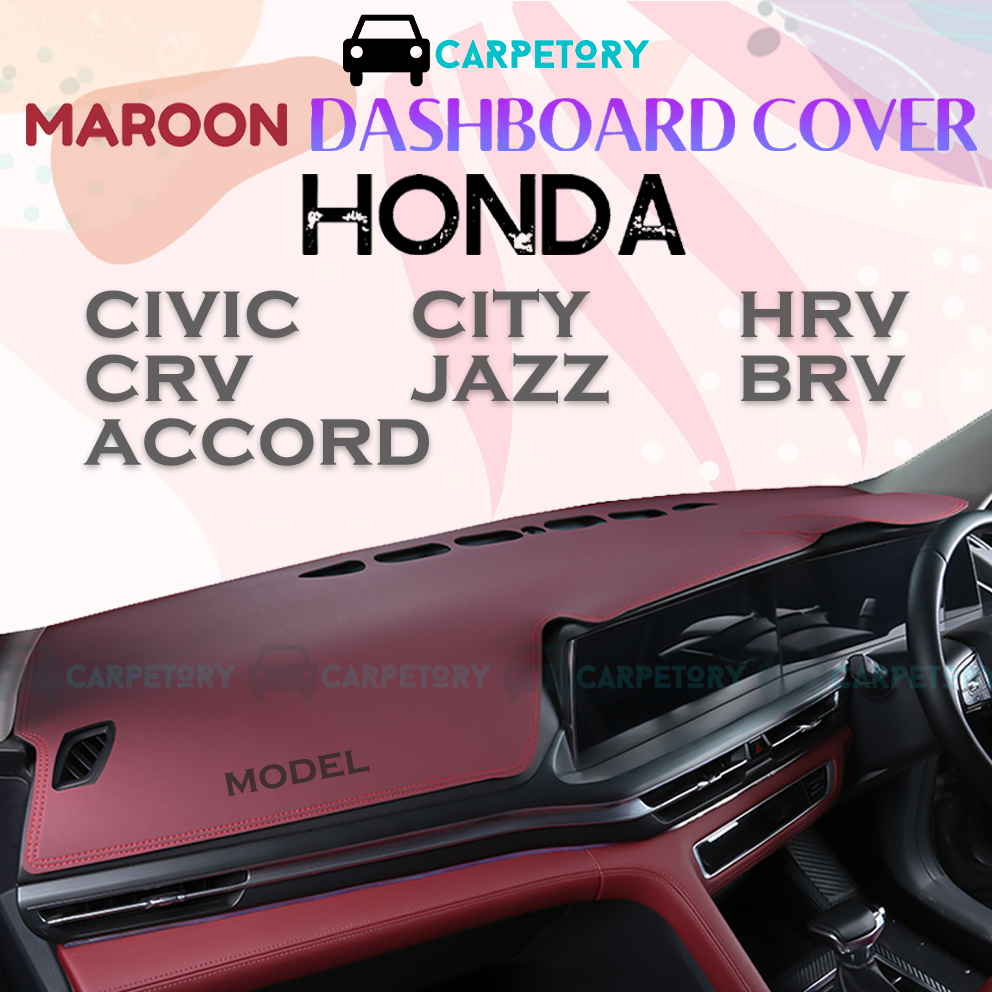 แดชบอร์ดหนัง สําหรับ Honda Accord Jazz City Civic BRV CRV HRV Maroon ...