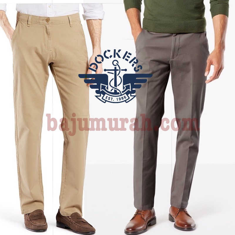 Seluar กางเกงสแล็ค DoCkErS ทรงตรง 28-40 | Shopee Thailand
