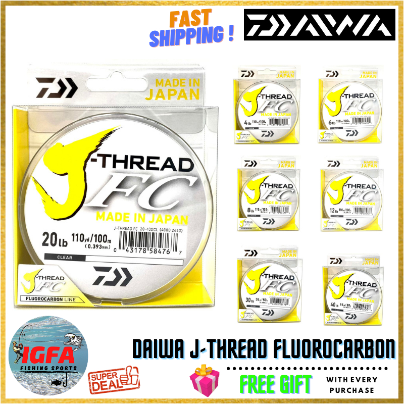 [IGFA] Daiwa J-Thread Fluorocarbon Line Leader Line Invisible Line Tali ...