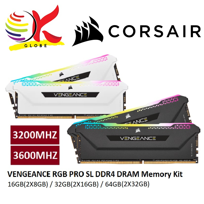 Corsair DESKTOP VENGEANCE RGB PRO SL แรมเกมมิ่ง PC (16GB / 32GB / 64GB ...
