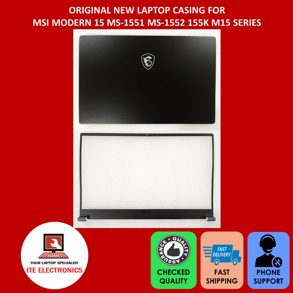 Msi MODERN 15 MS-1551 MS1552 155K M15 SERIES LCD ด้านหน้า CASING A CASE/ LCD BAZEL B CASE ...