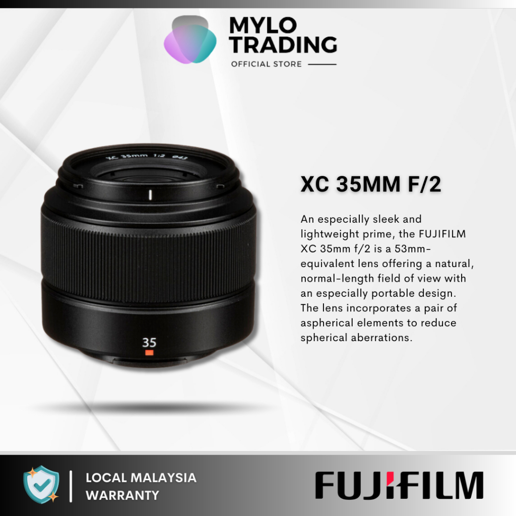 เลนส์ Fujifilm XC 35 มม. F2 F/2 FU352 สําหรับ Fujifilm XT3 XT4 XT20 XT30 XT30 II XT200 XT100 XA7 ...