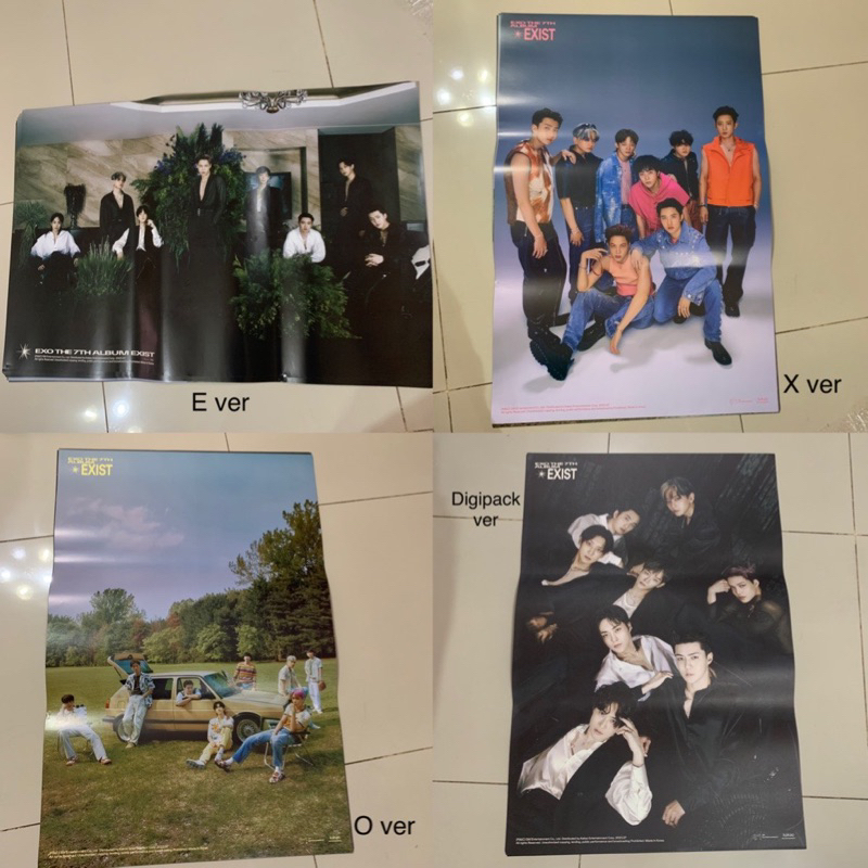 Exo - The 7th album [EXIST] โปสเตอร์อัลบั้มอย่างเป็นทางการ (พับได้) | Shopee Thailand