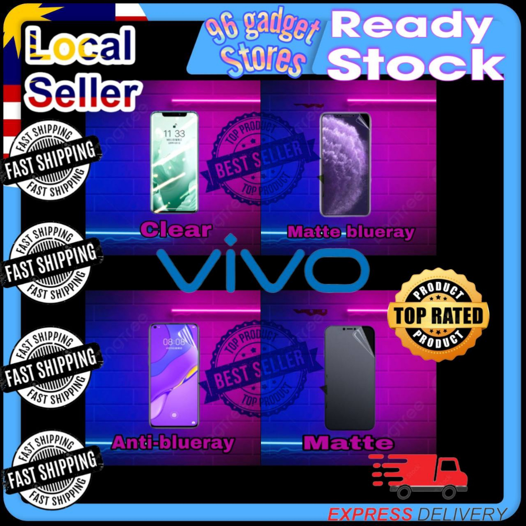 ตัวป้องกันหน้าจอไฮโดรเจล แบบใส เนื้อแมตต์ สําหรับ VIVO X SERIES-X21 X3S 5PRO 50PRO PLAYER 50PRO ...