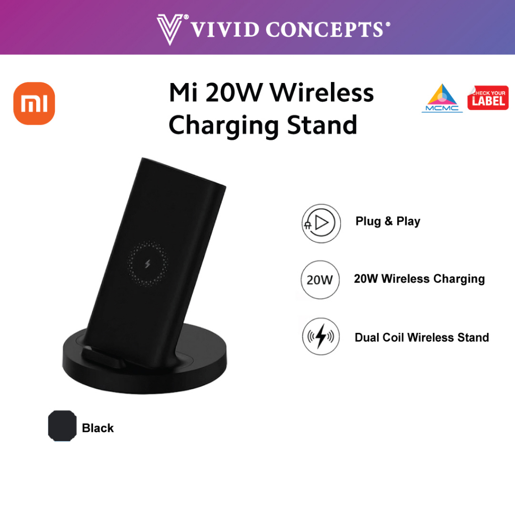 แท่นชาร์จไร้สาย Xiaomi Mi 20W - USB Type-C แนวตั้งสากล | Shopee Thailand