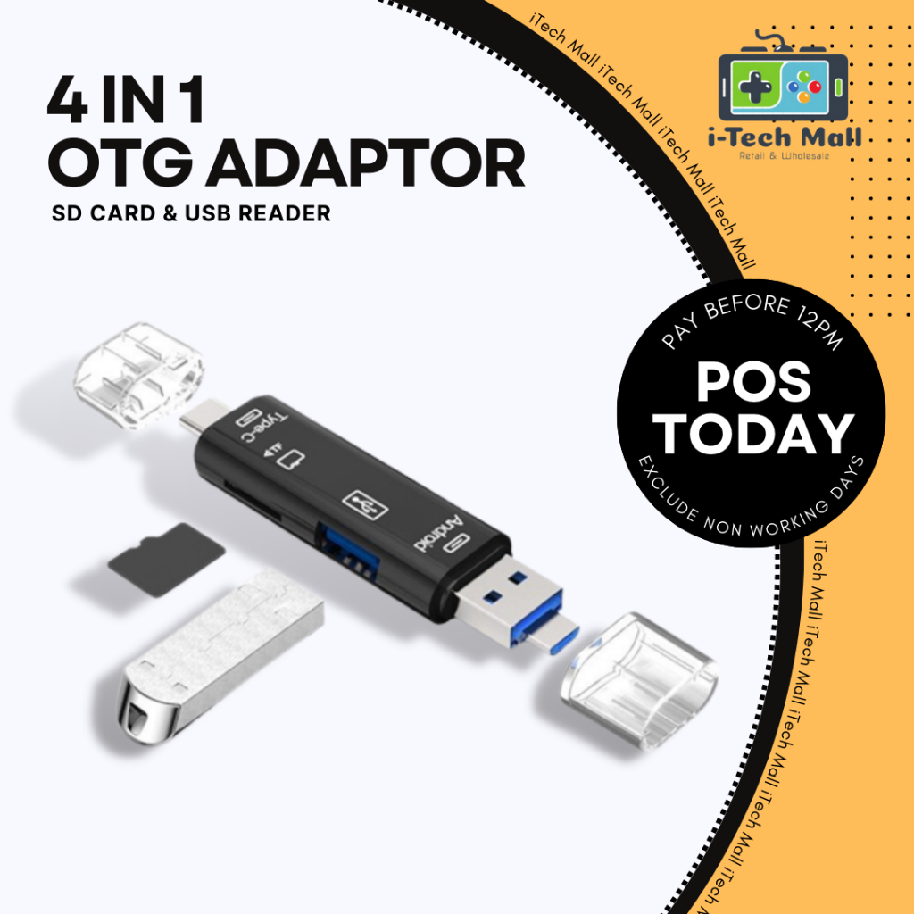 อะแดปเตอร์การ์ดรีดเดอร์ OTG SD USB Type C สําหรับโทรศัพท์มือถือ Android | Shopee Thailand