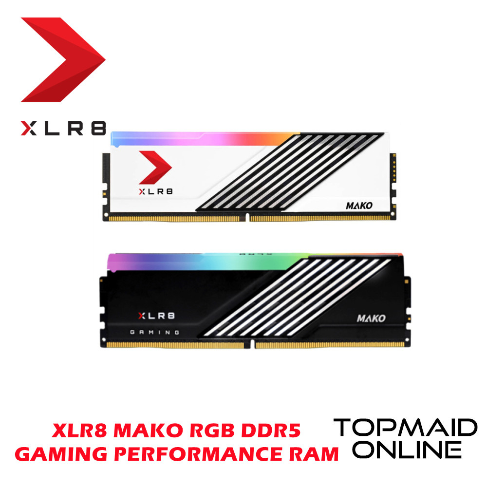 Pny XLR8 MAKO RGB 16GB / 2X16GB 6000MHZ DDR5 แรมประสิทธิภาพการเล่นเกม ...