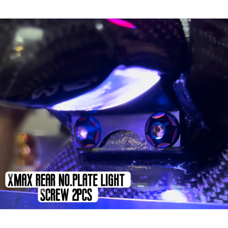 Xmax Nombor Plate Lampu Skru 2pcs set/ XMAX Number Plate Screw 2pcs 100 ...