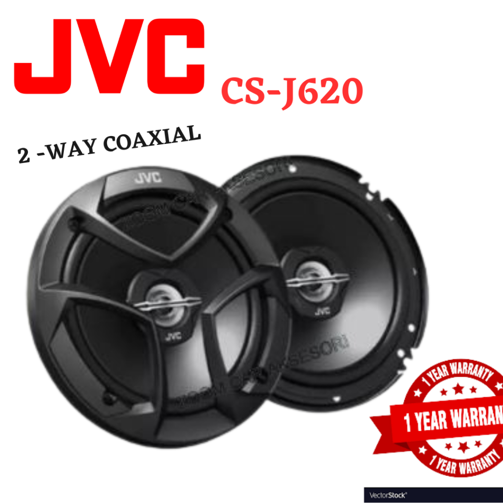 Jvc CS-J620 ลําโพงโคแอกเชียลรถยนต์ 2 ทาง 6-1/2 นิ้ว พลังงานสูงสุด 300W พร้อมรับประกัน 1 ปี 2 ...