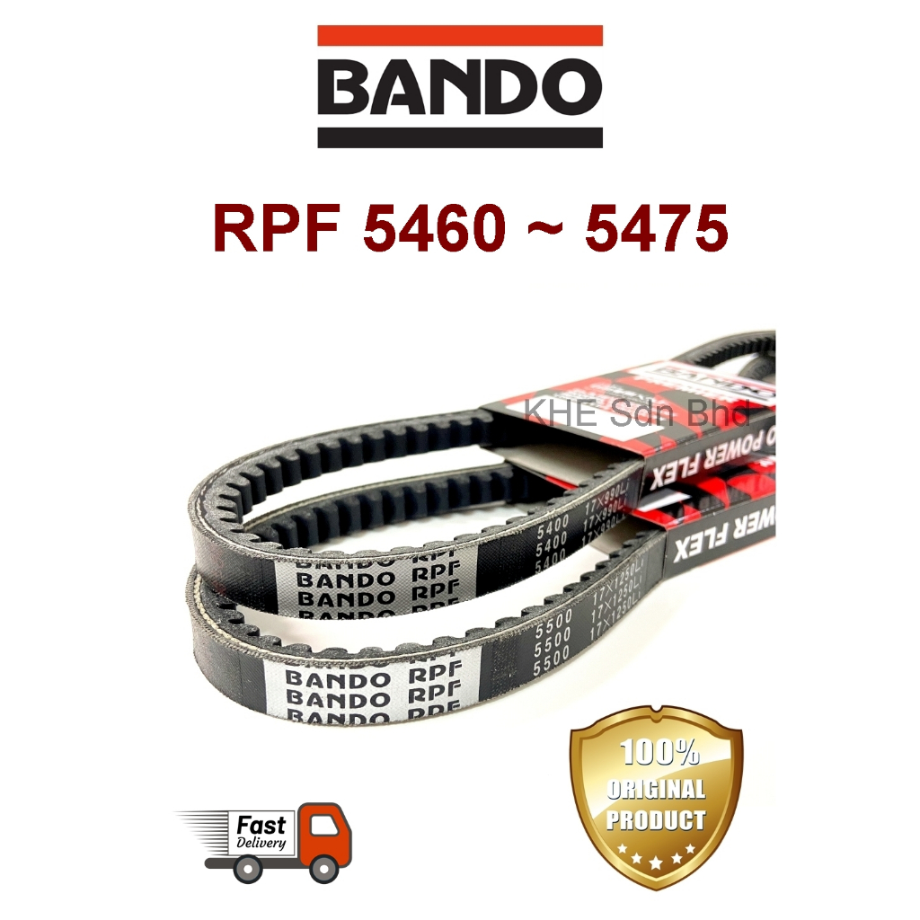 Bando สายพานพัดลม ขอบดิบ RPF 5460 5465 5470 5475 (17X1140 1155 1170 1185 Li) RECMF 8460 8465 ...