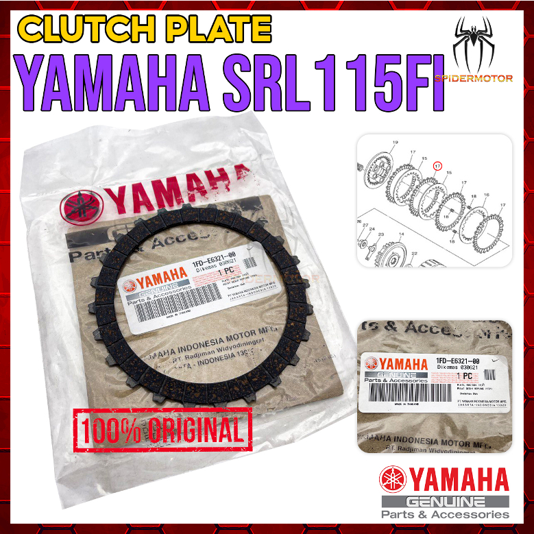 แผ่นคลัทช์เสียดทาน สําหรับ Yamaha SRL115 FI SRL115FI LAGENDA 115FI 1FD ...