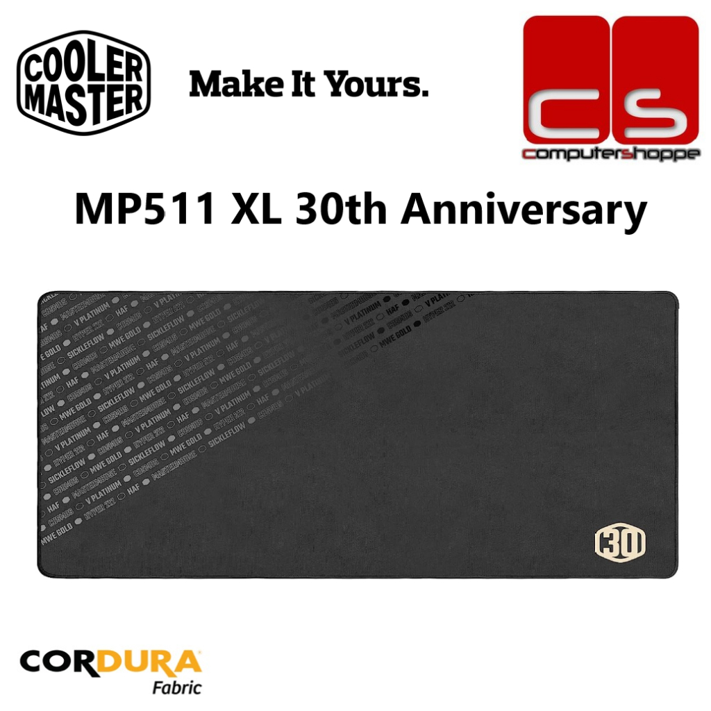 แผ่นรองเมาส์ Cooler Master MP511 XL ครบรอบ 30 ปี สําหรับเล่นเกม ...