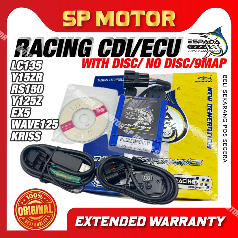 Ecu CDI RACING ปรับ YAMAHA Y15ZR V1 V2 LC135 Y125 Y125Z Y125ZR S1 HONDA ...