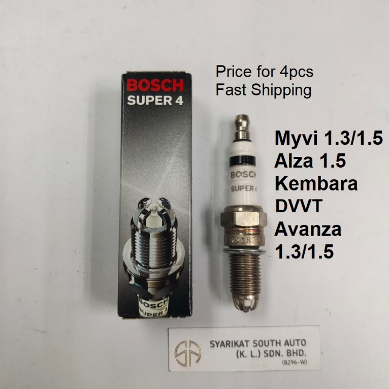 หัวเทียน YR78X 0242132501 Bosch Super Perodua Myvi Perodua Kembara dvvt ...