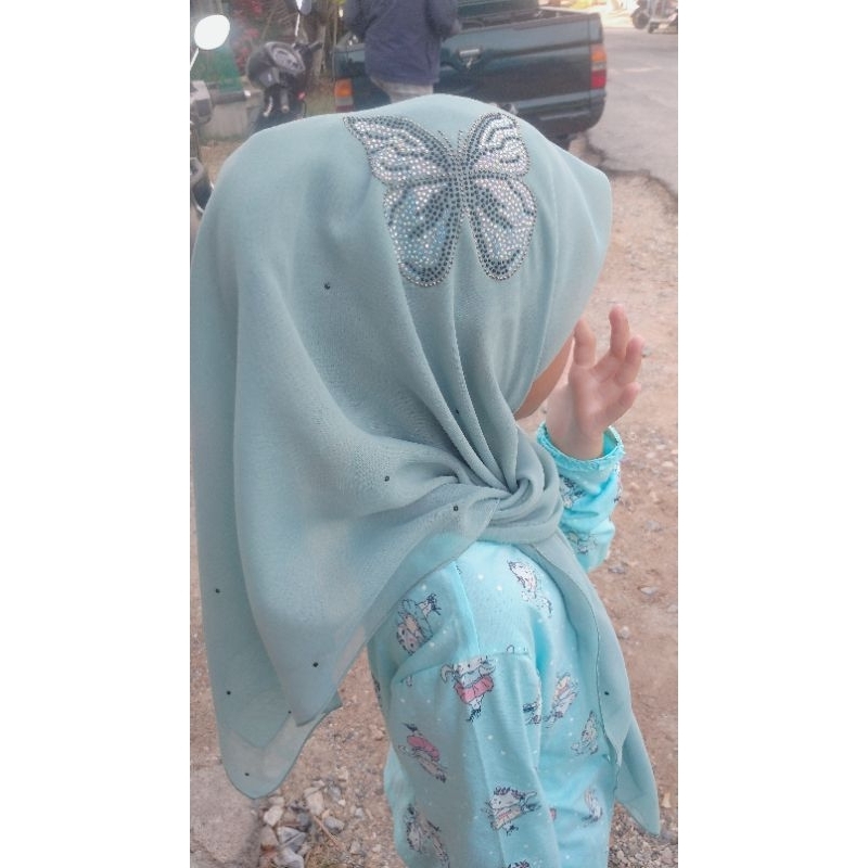 Bawal Budak corak rama-rama Bawal พรีเมี่ยม | Shopee Thailand