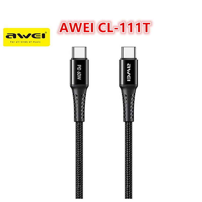 Awei CL-111T PD 60WATT 3A / AWEI CL-117T PD 100WATT 5A ชาร์จเร็ว TYPE-C ...