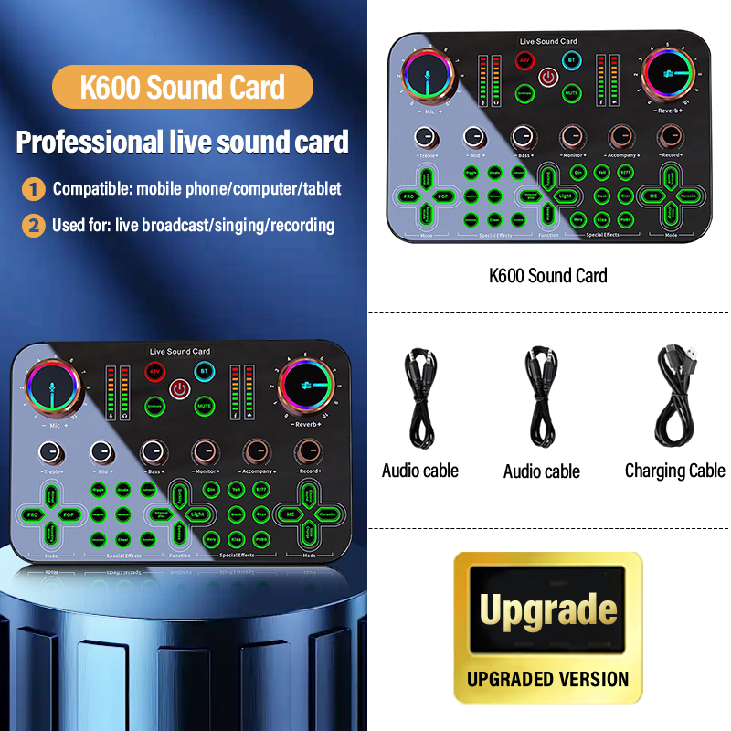 Convey K600 การ์ดเสียง DPS Mixer Pro ไร้สาย บลูทูธ 48V ลดเสียงรบกวน ...