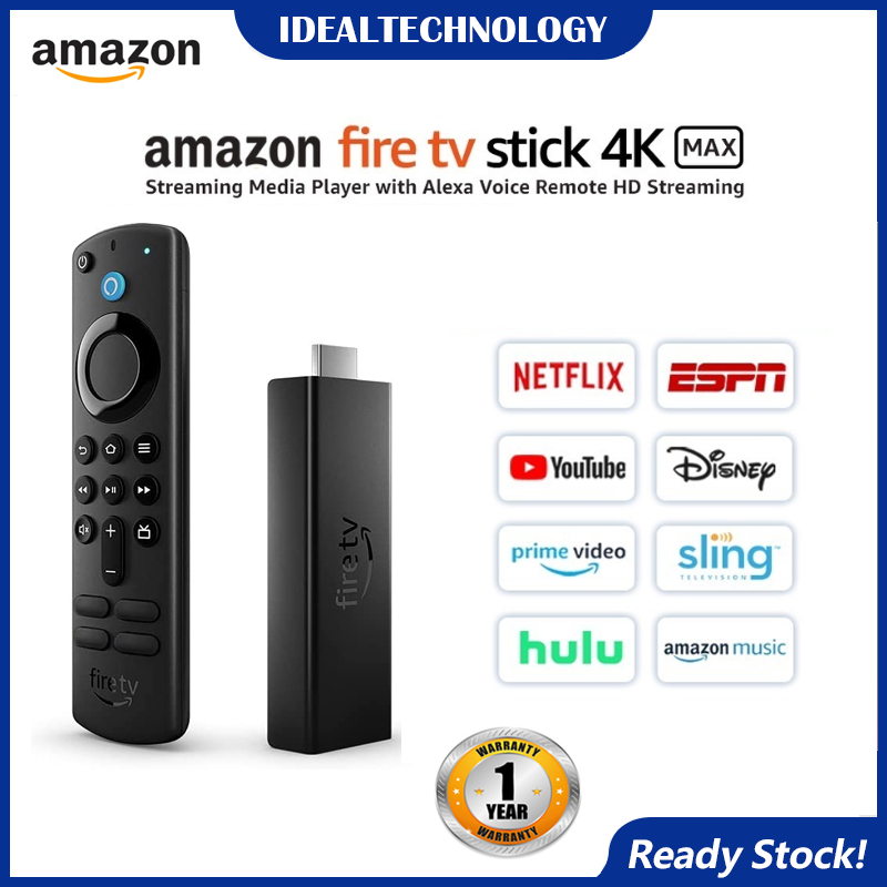 Fire TV Stick อุปกรณ์สตรีมมิ่ง 4K Max, Wi-Fi 6, Alexa Voice Remote (รวม ...