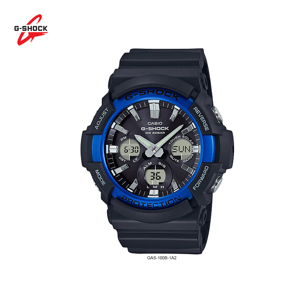 ของแท้ คาสิโอ G-Shock GAS-100B-1A2 นาฬิกาข้อมือดิจิทัล เรซิน พลังงานแสง ...