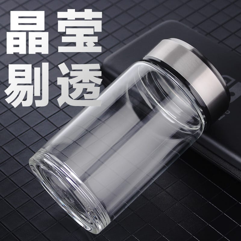450ml คู่กระจกนิรภัยชากรองขวดแก้วคริสตัลชา Steping Infuser ขวด带套双แก้ว水壶 | Shopee Thailand