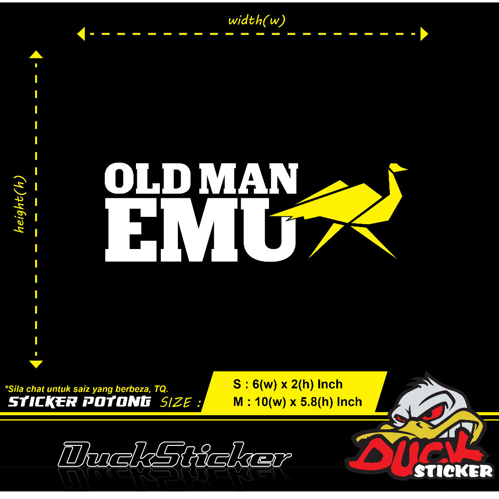 Old MAN EMU STICKER 1PCS สติ๊กเกอร์ตัด 4x4อุปกรณ์ 4x4 | Shopee Thailand