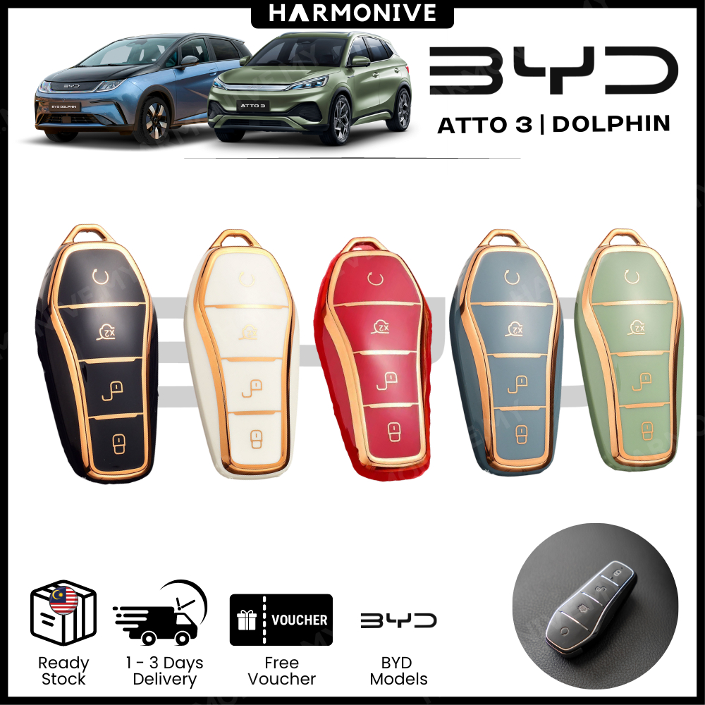 [ใหม่] Byd ATTO 3 BYD Dolphin Key Fob เคสกุญแจรถยนต์ TPU โครเมี่ยม ...