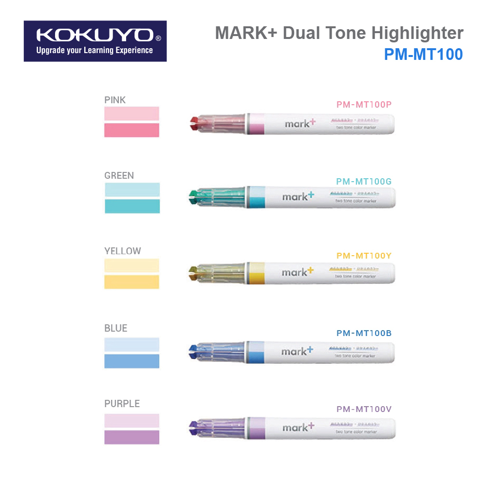 Kokuyo Mark Dual Tone Highlighter PM-MT100/PM-MT101 | Shopee Thailand