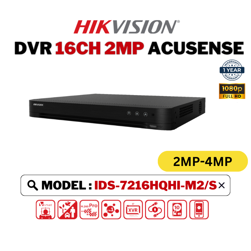 Hikvision เครื่องบันทึกวิดีโอดิจิทัล CCTV DVR 16CH HD 16 ช่อง 2MP-4MP ...