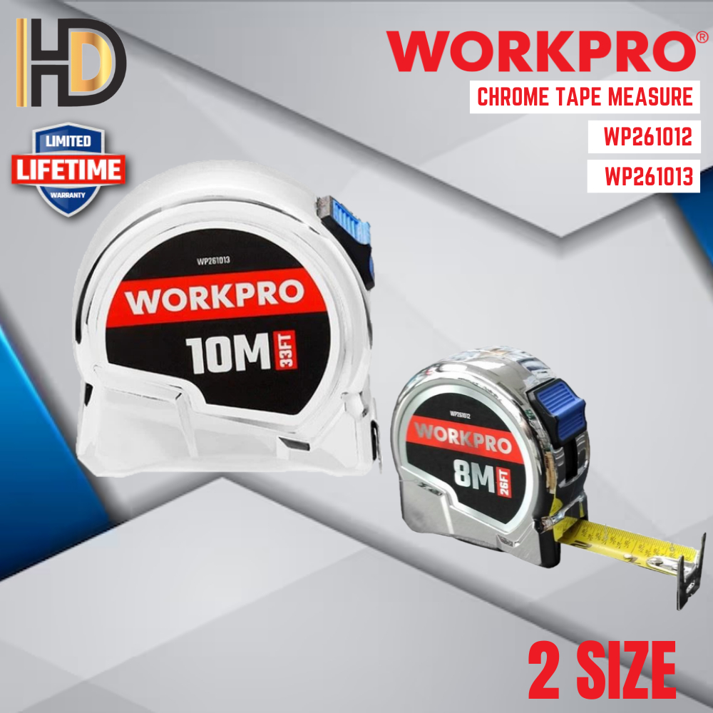 Workpro WP261012 / Wp261013 ตลับเมตรโครเมี่ยม รับประกันตลอดอายุการใช้งาน | Shopee Thailand