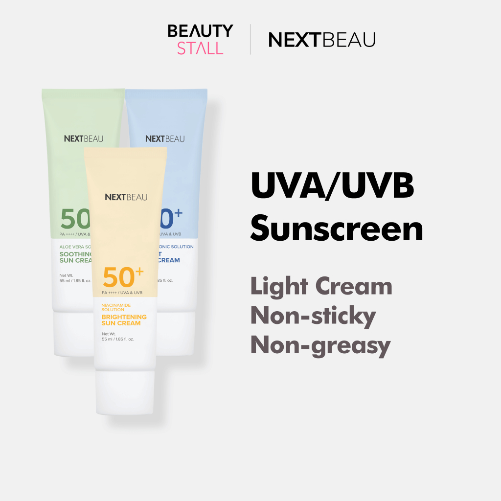 NEXTBEAU Sun Cream SPF50+ PA++++ / UVA & UVB 55ml Korea Sunscreen Aloevera Hyaluronic ...