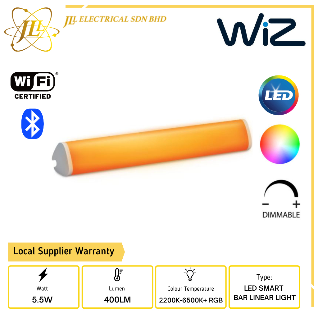 Philips WIZ 5.5W 400LM TUNABLE WHITE 2200K-6500K + RGB SMART LED BAR ...