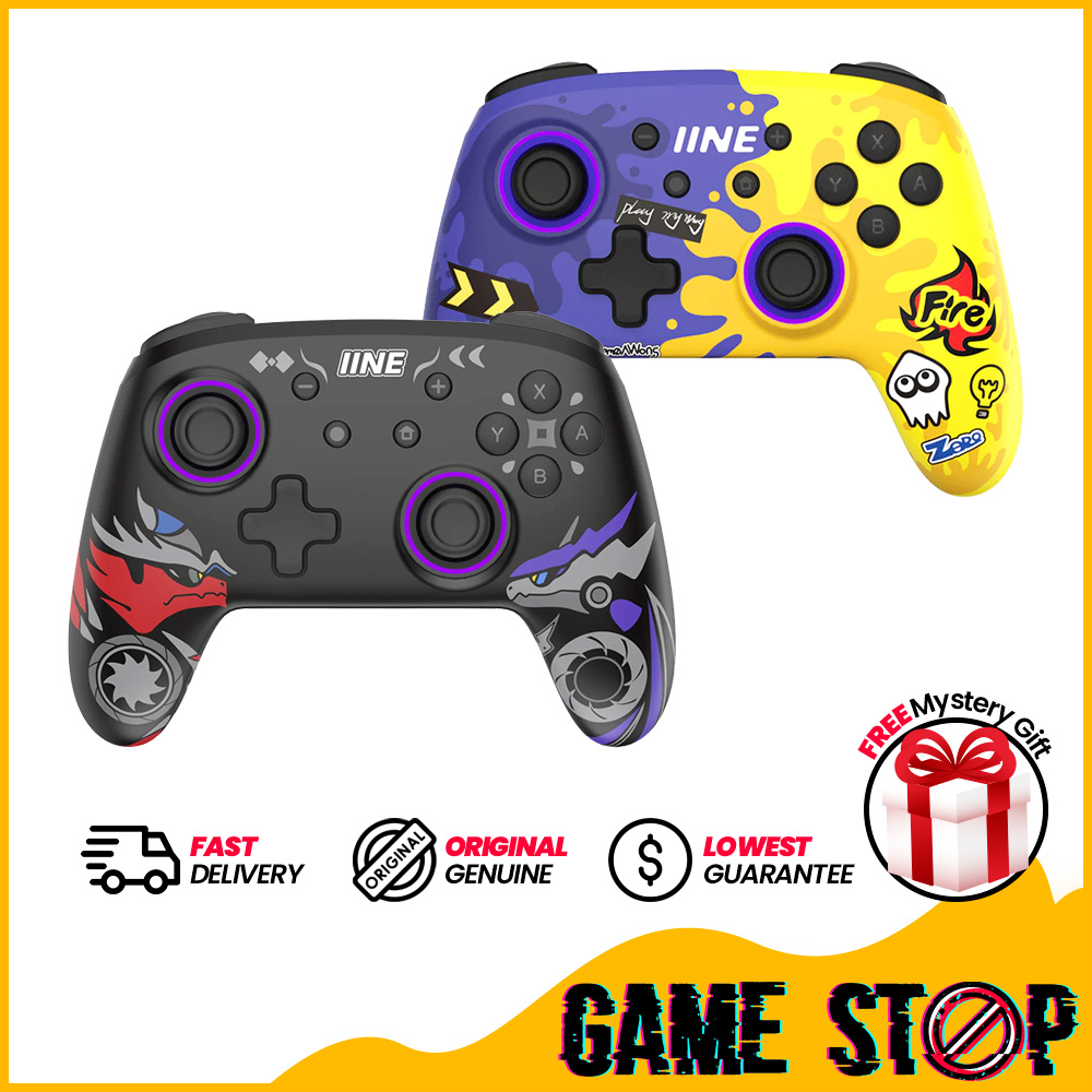 Iine NSW Switch Wireless Pro Controller Splatoon 3 Pokemon Scarlet ...