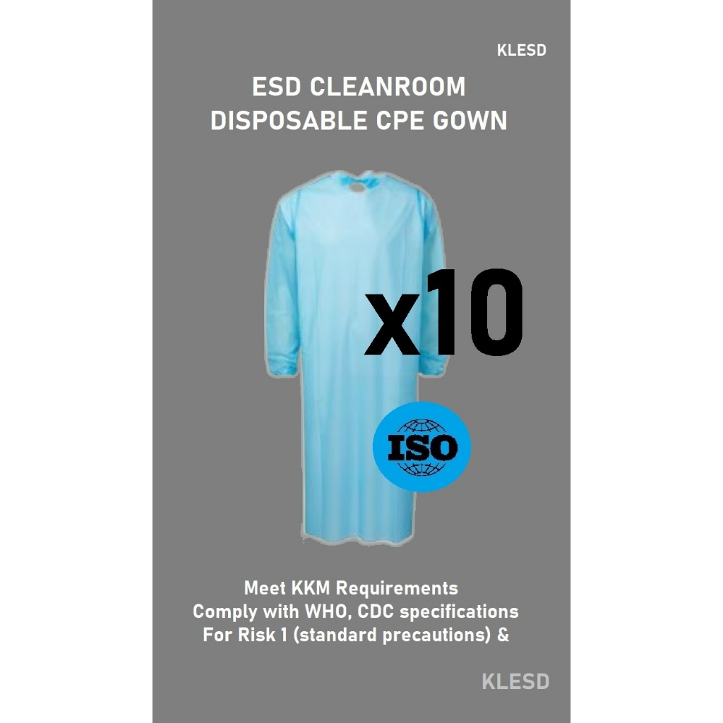 ชุดแยก CPE แบบใช้แล้วทิ้ง (10 ชิ้น) / ระดับ 3 ชุดสีน้ําเงิน / เป็นไปตาม ...