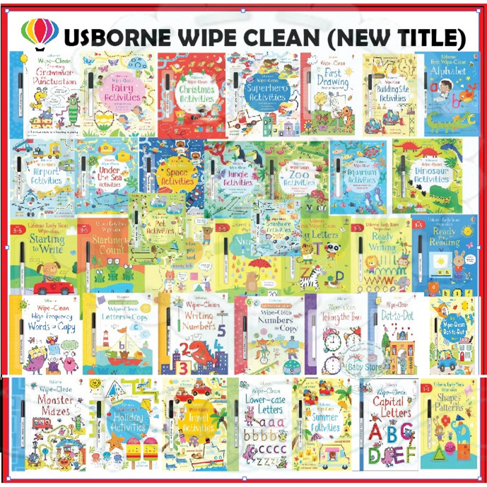 Usborne Wipe Clean Books (TILES ใหม่) | Shopee Thailand