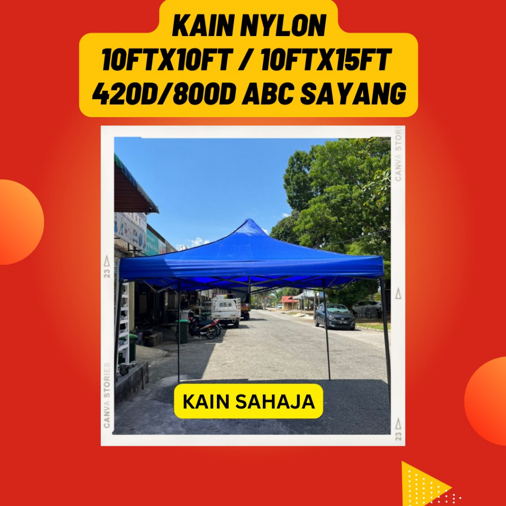 ผ้าใบ/ผ้า KHEMAH NIAGA ABC SAYANG 10ft X 10ft (3MX3M)/10ft X 15ft (3MX4 ...