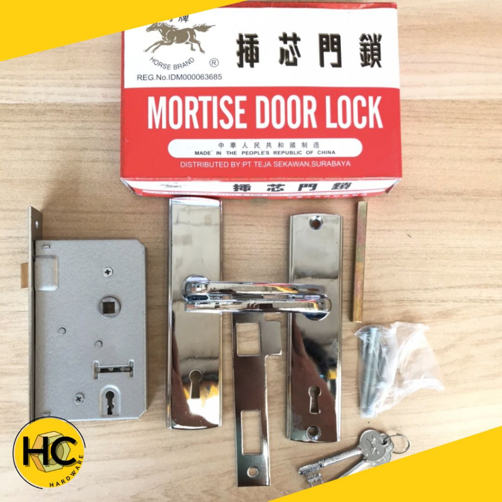 Horse BRAND MORTISE DOOR LOCK PINTU LOCK KUDA BRAND 马牌 门锁 | Shopee Thailand