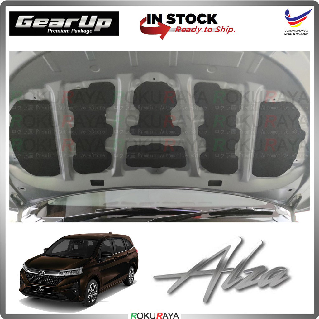 Perodua Alza 2022 2nd Gen GEAR UP แผ่นฉนวนกันความร้อน ติดฝากระโปรงหน้า ...
