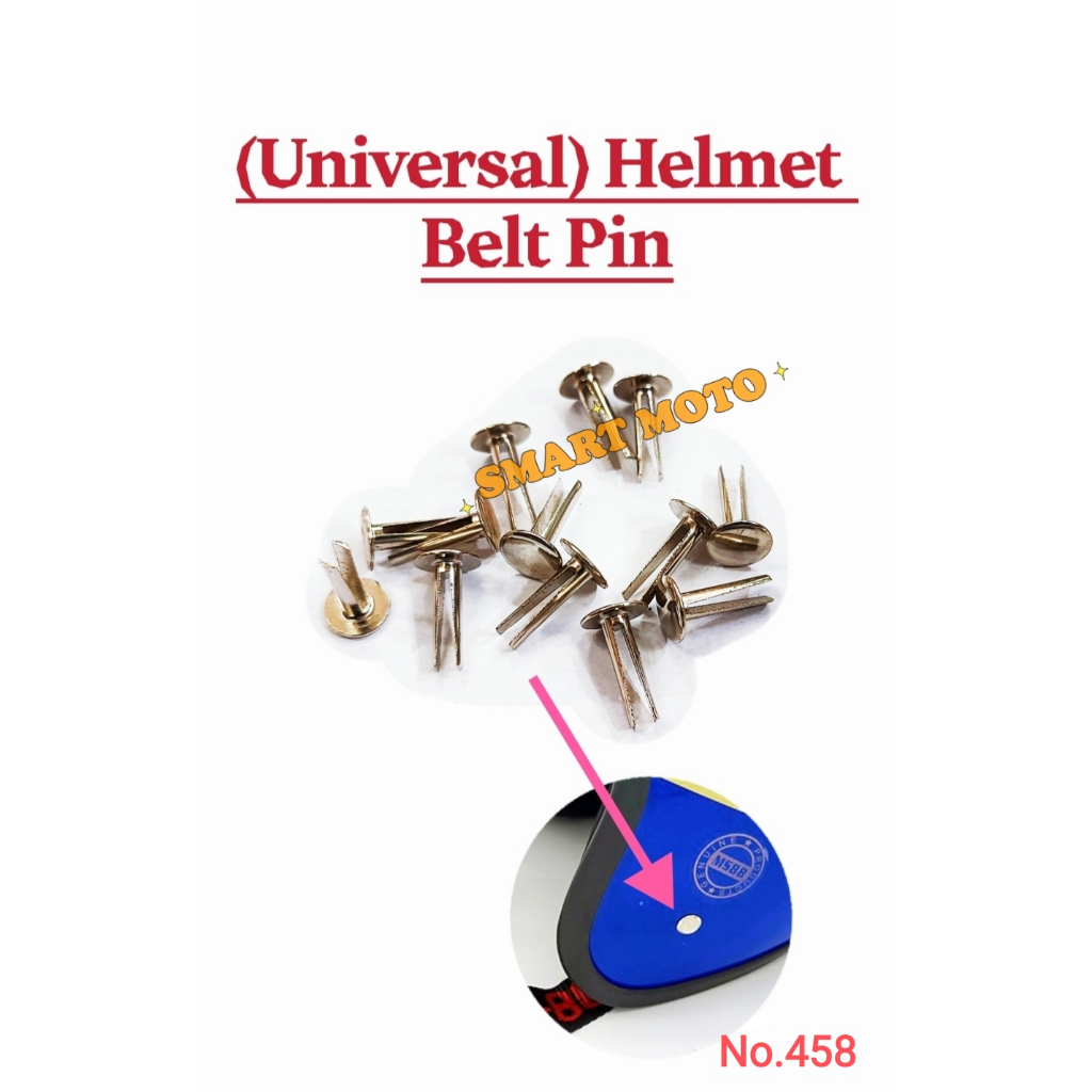 Universal Helmet Belt Pin Paku (Besar) หมวกกันน็อค Tali MS88 NS88 BELL ...