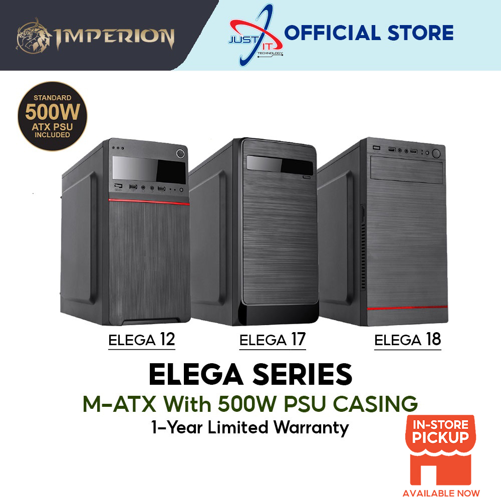 Imperion ELEGA 12 / ELEGA 17 / ELEGA 18 M-ATX พร้อมเคสพีซี PSU 500W ...