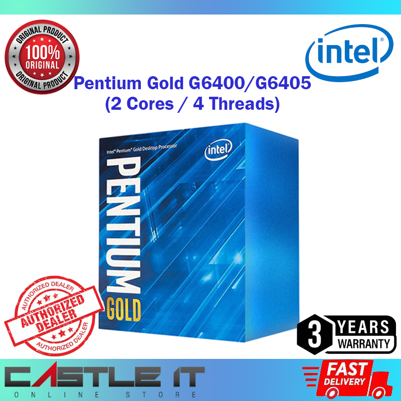 โปรเซสเซอร์ INTEL G6405 G6400 PENTIUM GOLD 4.10GHZ 4MB CACHE LGA1200 ...