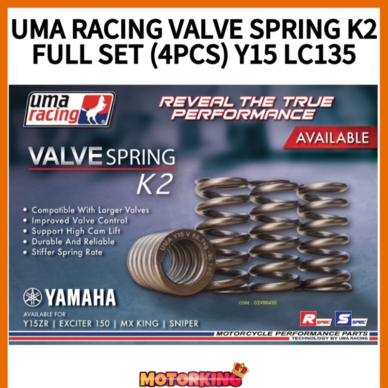 Uma RACING VALVE SPRING ชุดเต็ม 4 ชิ้น YAMAHA Y15 LC135 SPRING HEAVY ...